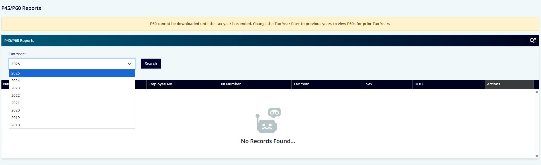 How to access your P60 via the Nasa Online Portal